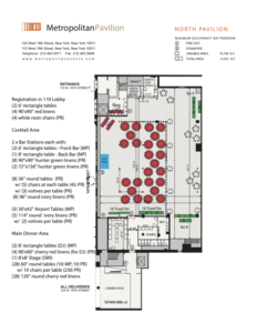 North Pavilion Sample Floor Plan Rounds 275 Dinner + Cocktails ...
